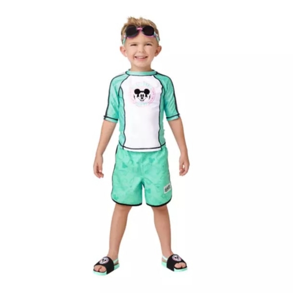 Disney | Swim | Mickey Mouse Swim Set Disney Store Rashguard Trunks ...